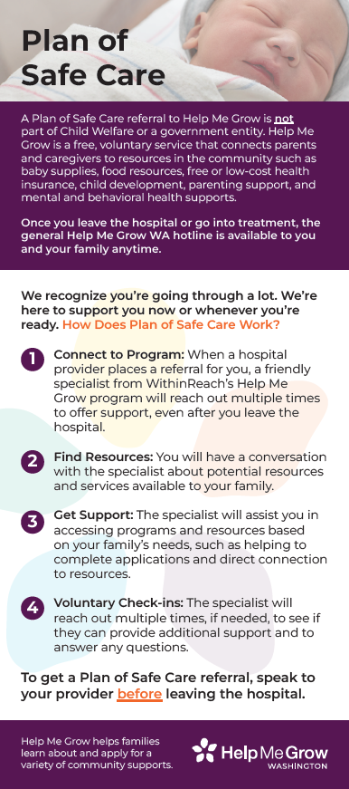 Plan of Safe Care Rack Card